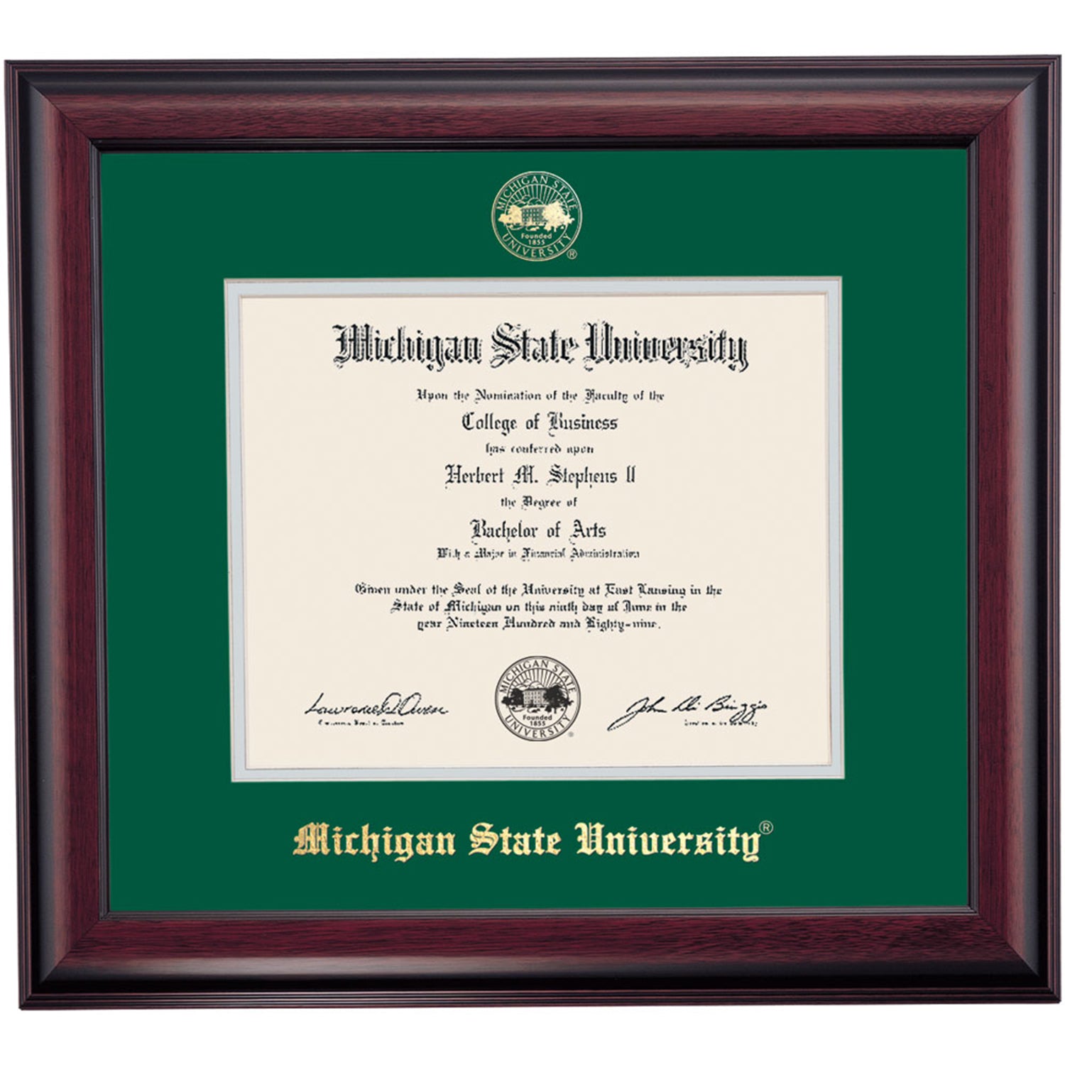 Michigan State School Color Traditional Diploma Frame | College Shop ...