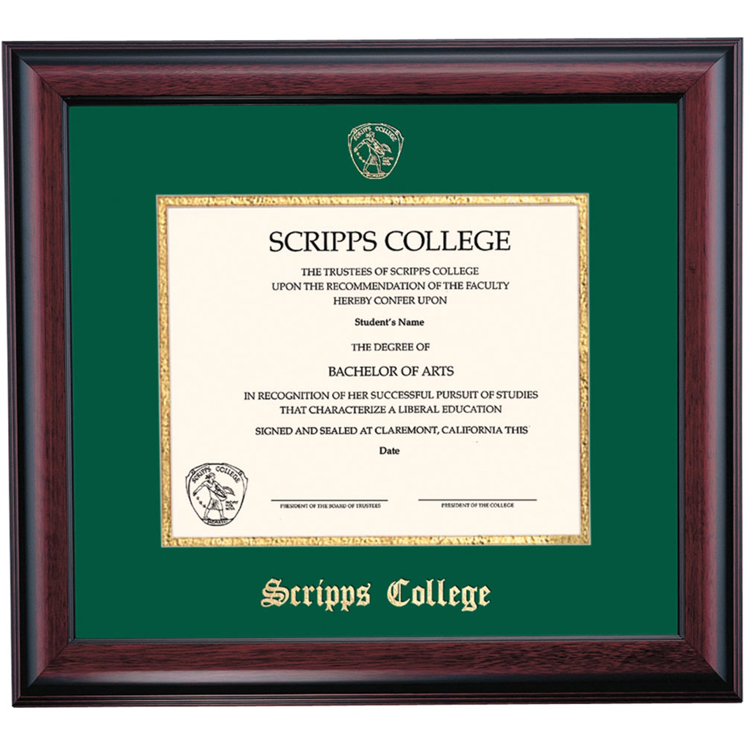 Scripps School Color Traditional Diploma Frame | Dorm Essentials - Dormify
