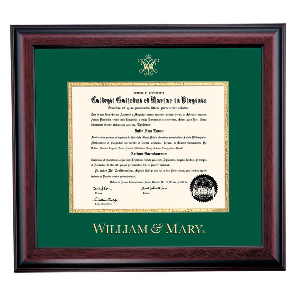 William & Mary School Color Traditional Diploma Frame | Dorm Essentials – Dormify
