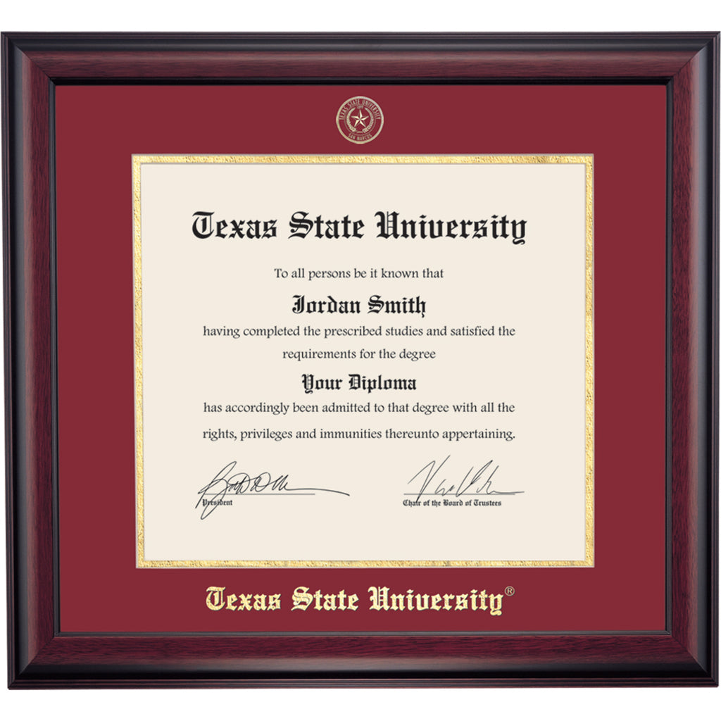 Texas State School Color Traditional Diploma Frame | College Shop – Dormify