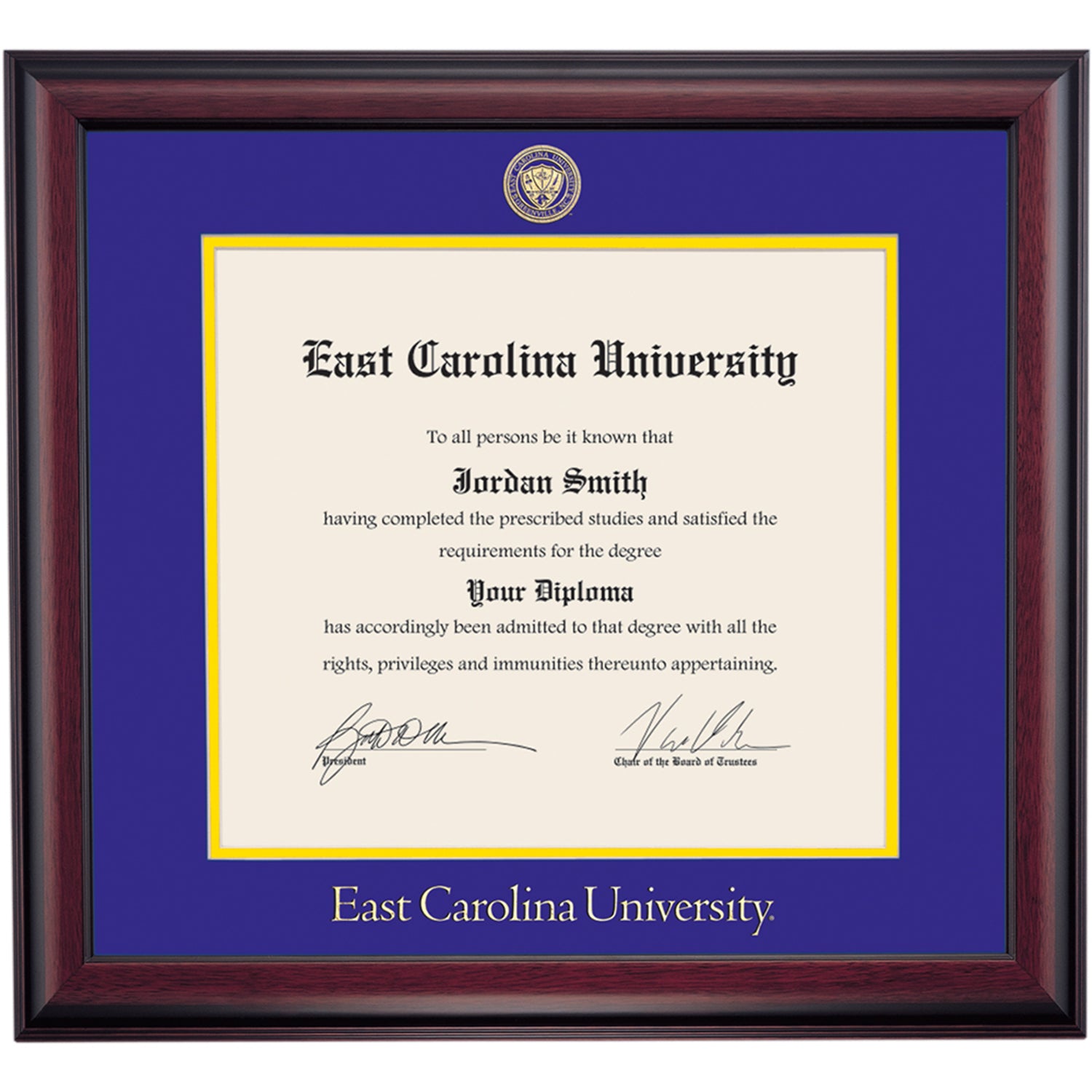 East Carolina School Color Traditional Diploma Frame | Dorm Essentials - Dormify