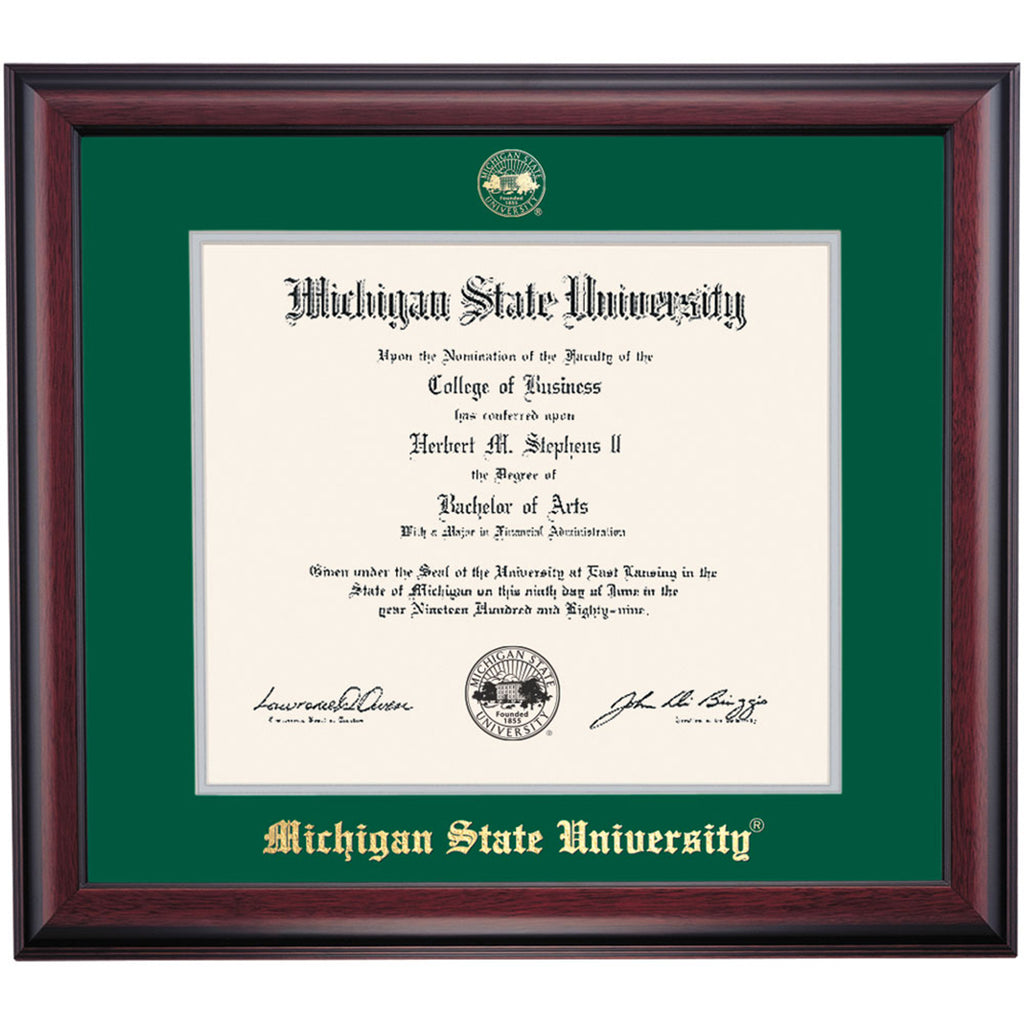 Michigan State School Color Traditional for Medical Degree Diploma ...