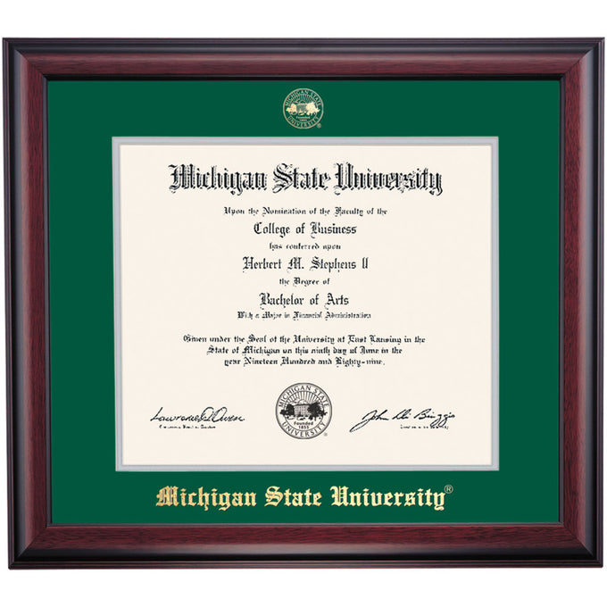 Michigan State School Color Traditional for Medical Degree Diploma ...
