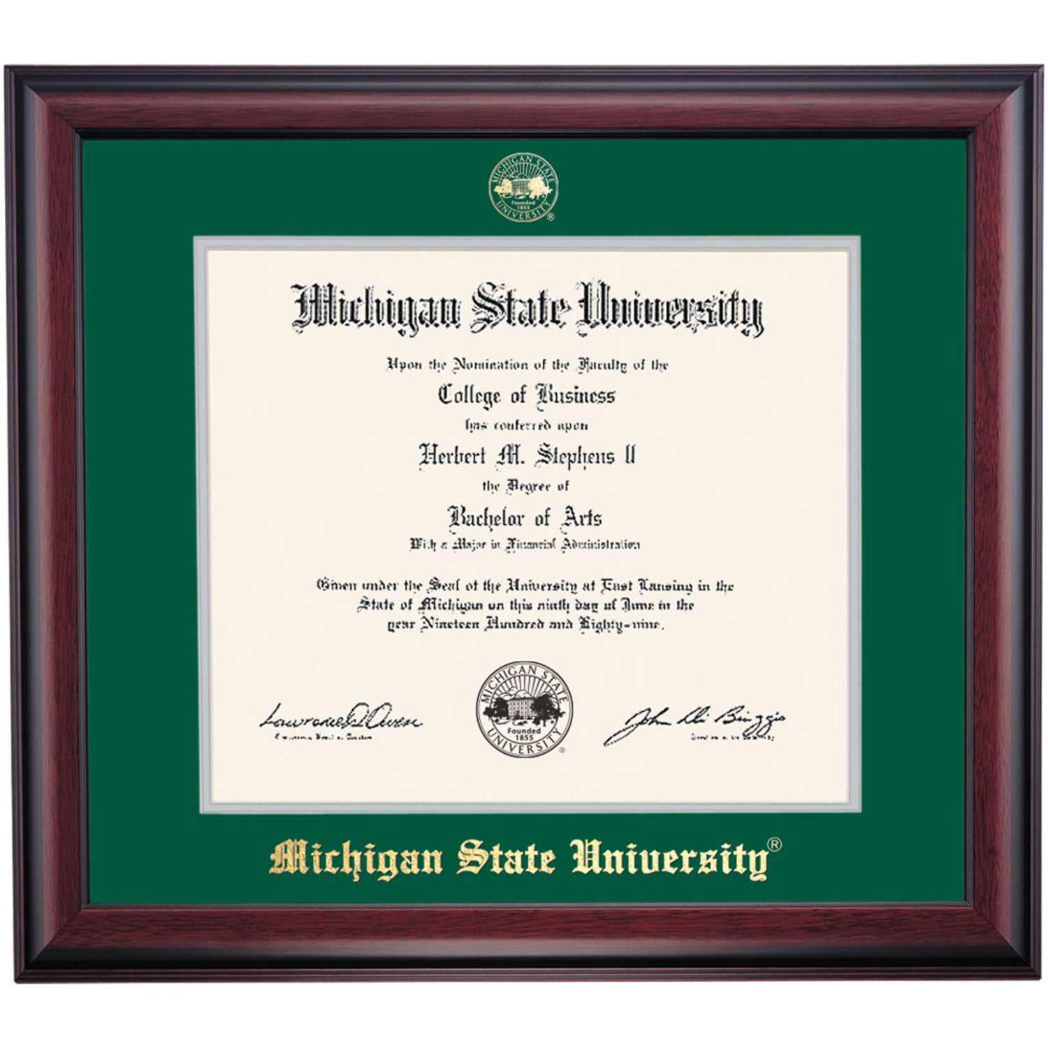 Michigan State School Color Traditional for College of Law Diploma Frame | Dorm Essentials - Dormify