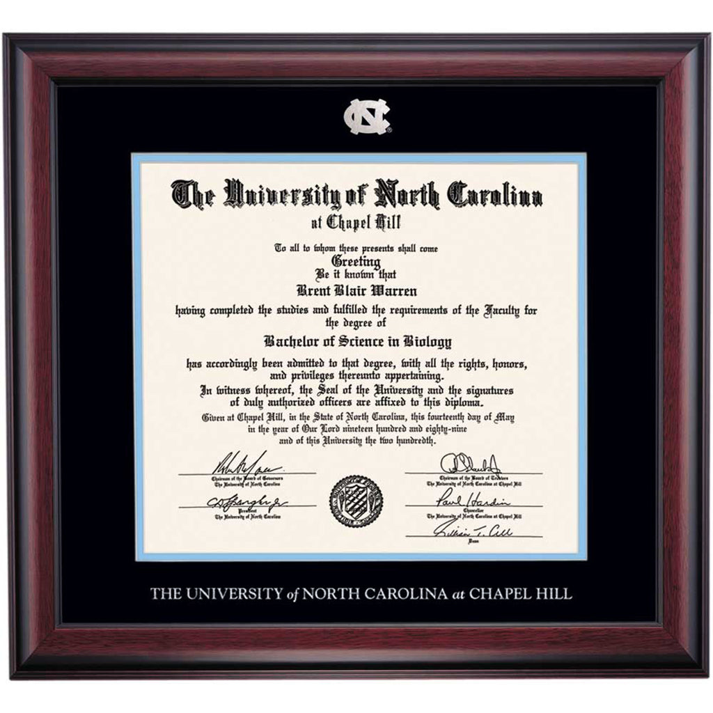 North Carolina-Chapel Hill School Color Traditional Diploma Frame ...