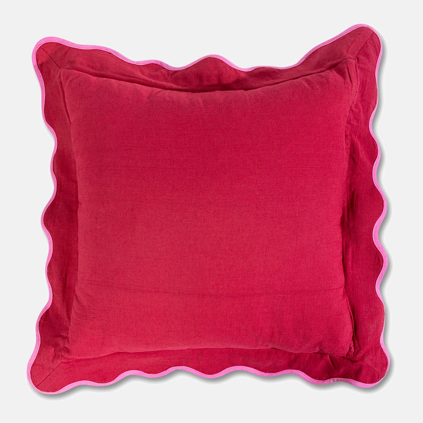 Darcy Scalloped Trim Square Pillow | Dorm Essentials – Dormify