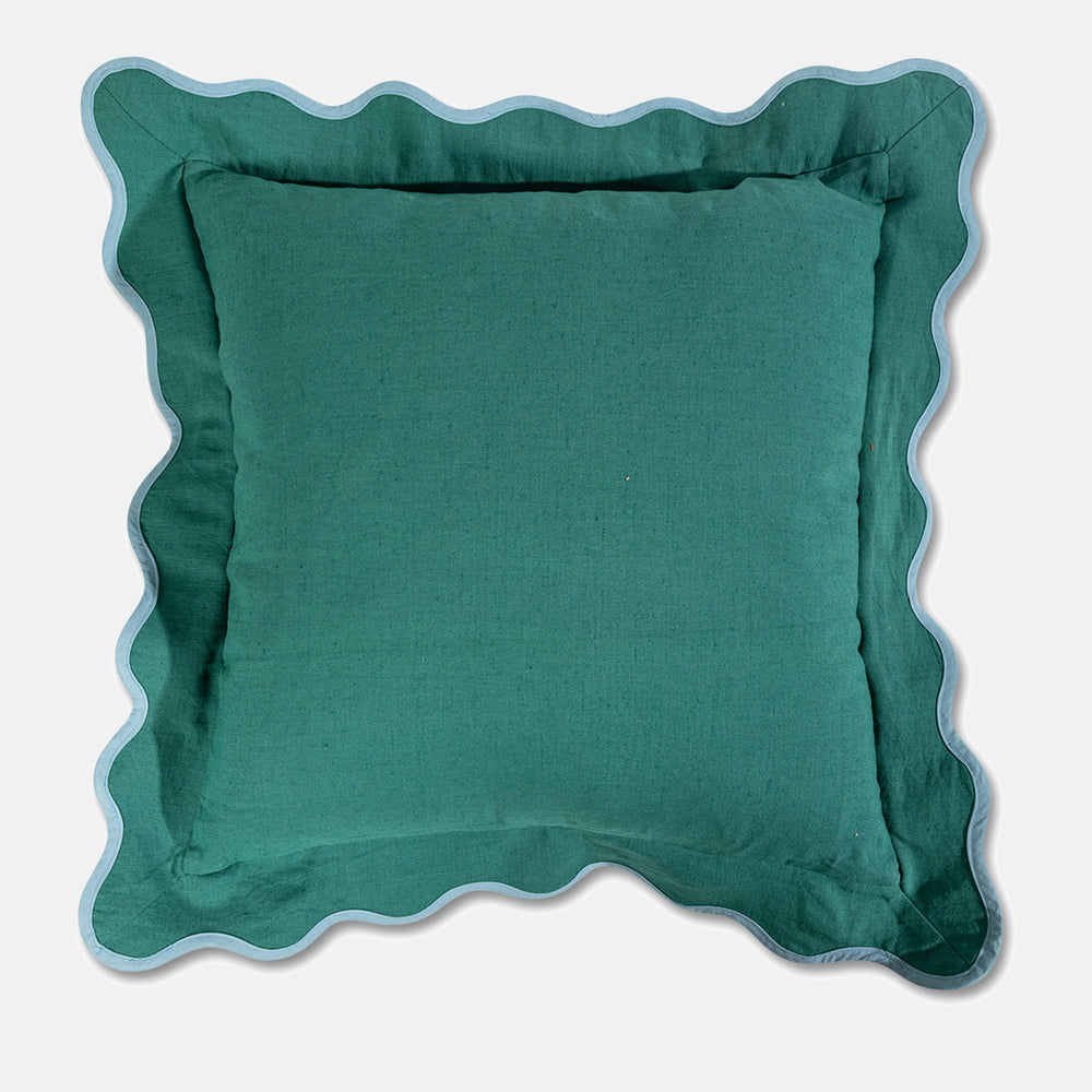 Darcy Scalloped Trim Square Pillow | Dorm Essentials – Dormify