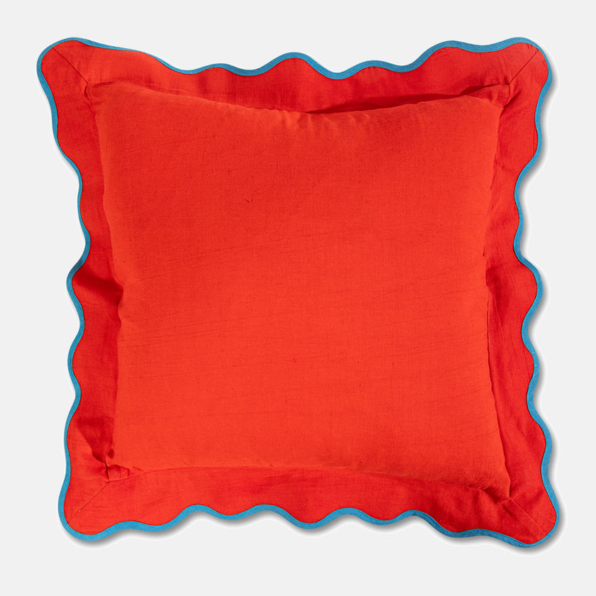 Darcy Scalloped Trim Square Pillow | Dorm Essentials – Dormify