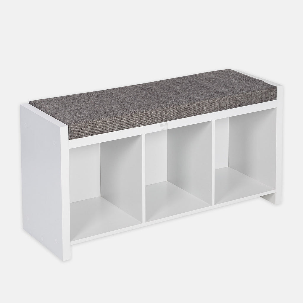 Cube Organizer Bench with Shoe Storage and Seat Cushion | Dorm ...