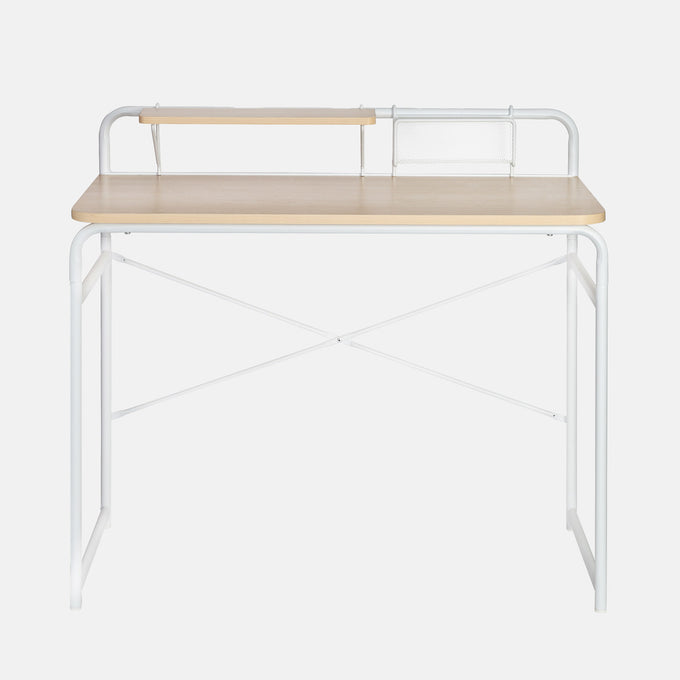 Desk with Shelf and Metal Mesh Basket | Dorm Essentials – Dormify