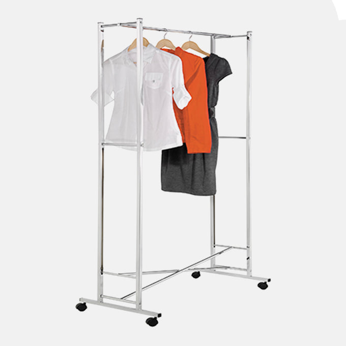 Chrome Folding Garment Rack | Dorm Essentials – Dormify