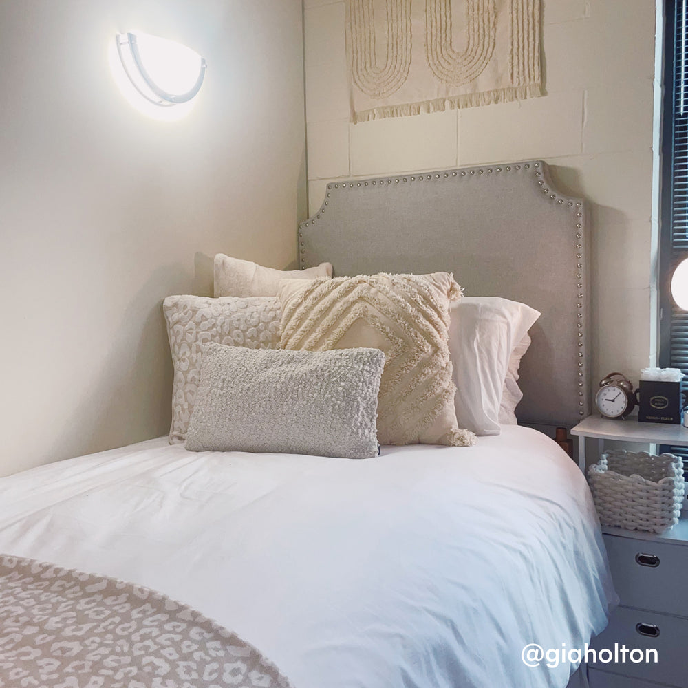 Jordyn Charging Studded Headboard | Dorm Essentials - Dormify