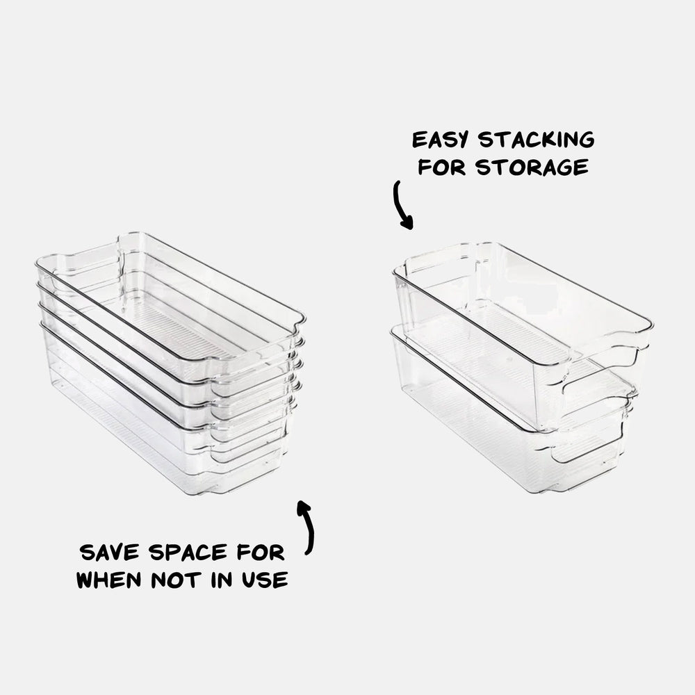 Clear Stackable Storage Bins | Dorm Essentials – Dormify