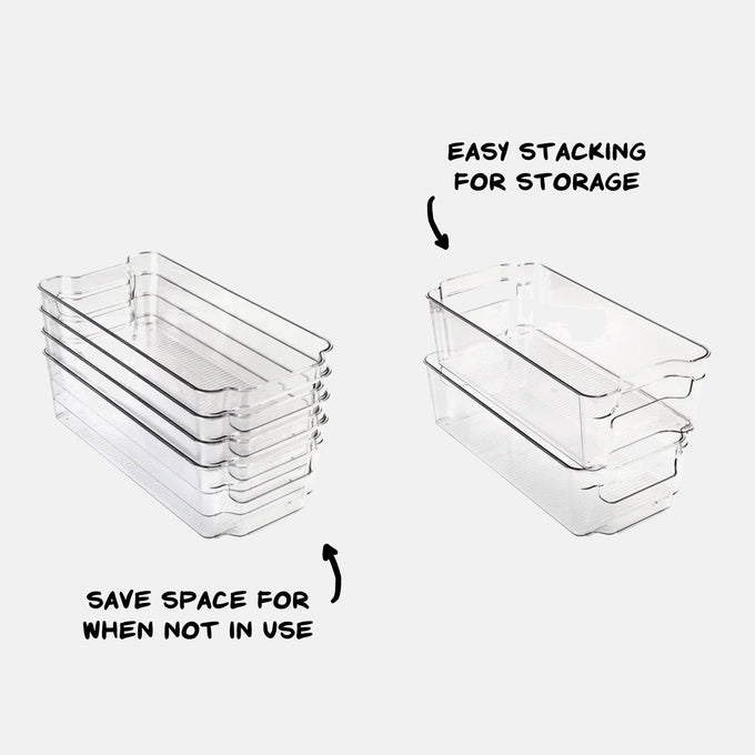 Clear Stackable Storage Bins | Dorm Essentials – Dormify