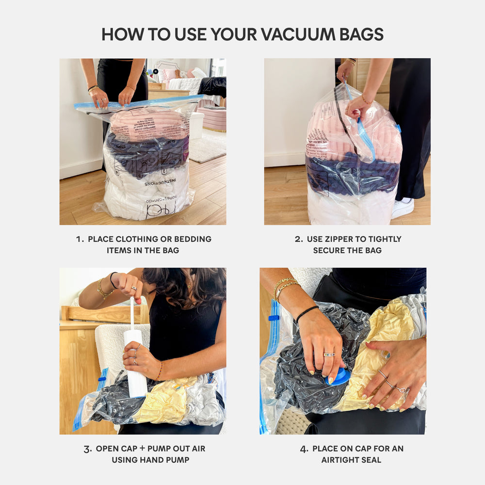 Vacuum Compression Storage Bags, 25-Pack | Dorm Essentials – Dormify