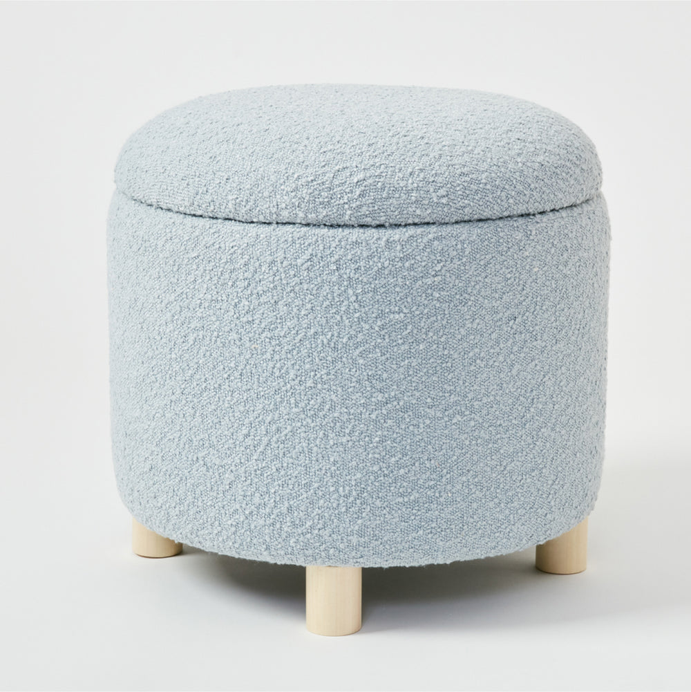 Livvy Boucle Storage Ottoman | Dorm Essentials – Dormify