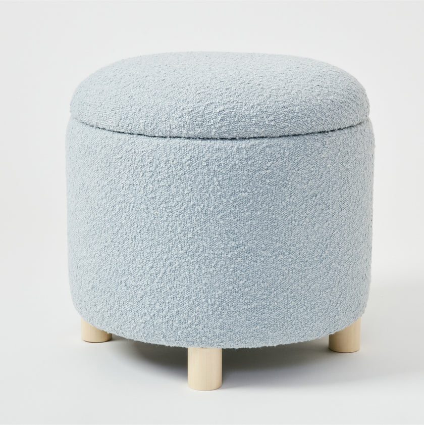 Livvy Boucle Storage Ottoman | Dorm Essentials – Dormify