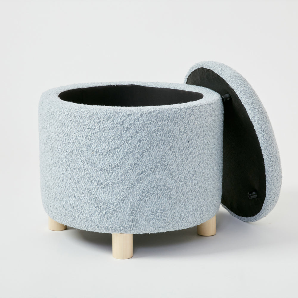 Livvy Boucle Storage Ottoman | Dorm Essentials – Dormify