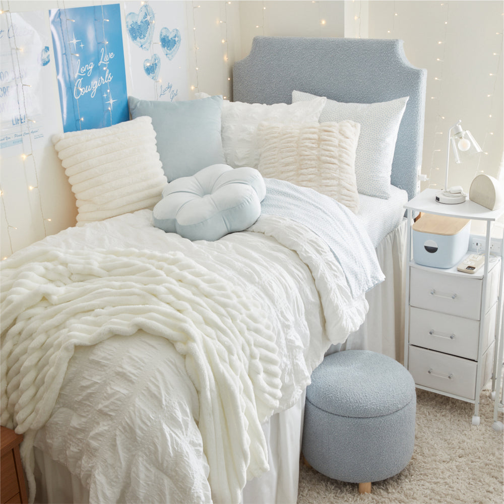 Jordyn Charging Boucle Headboard | Dorm Essentials - Dormify