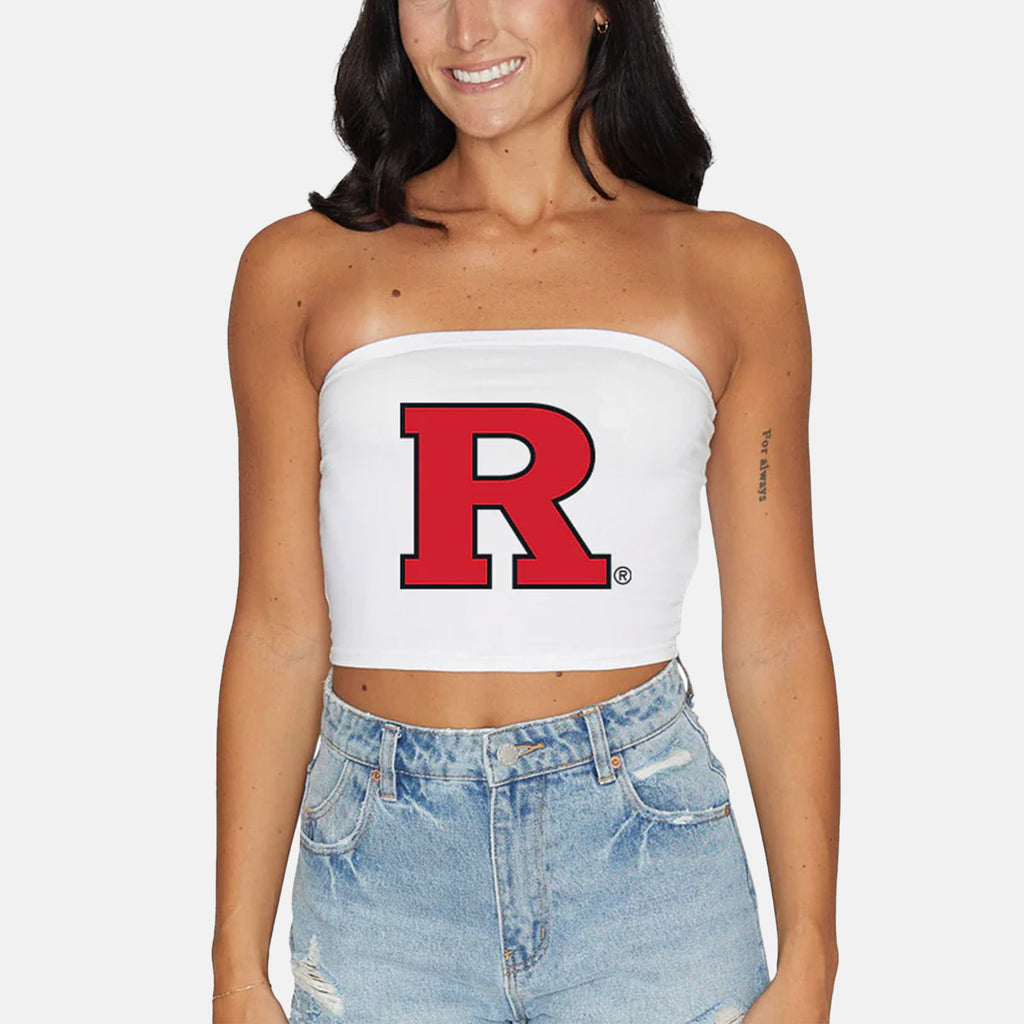 Rutgers White Tube Top | College Shop – Dormify