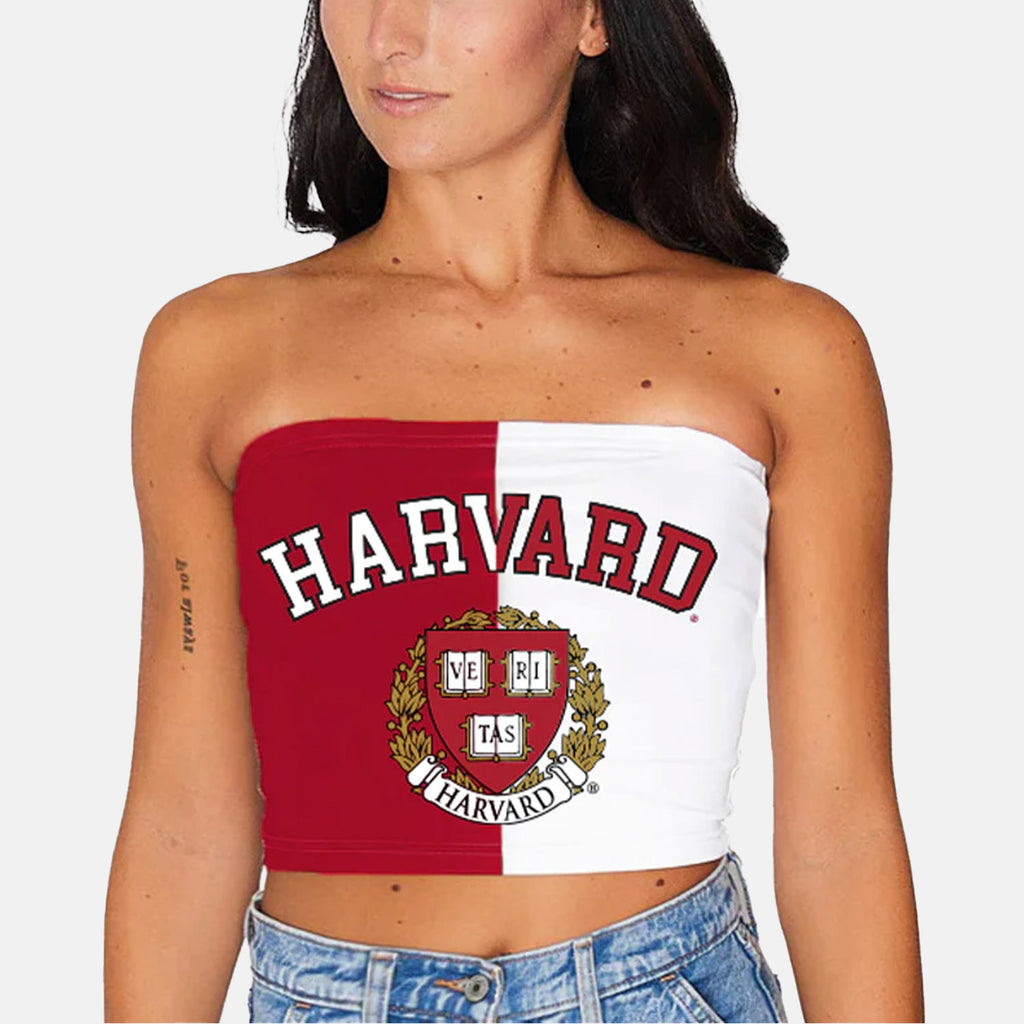 Harvard Two Tone Tube Top | College Shop – Dormify