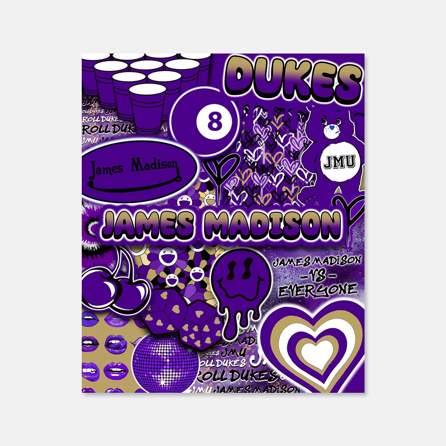 James Madison Print by Creative Jawns | College Shop - Dormify