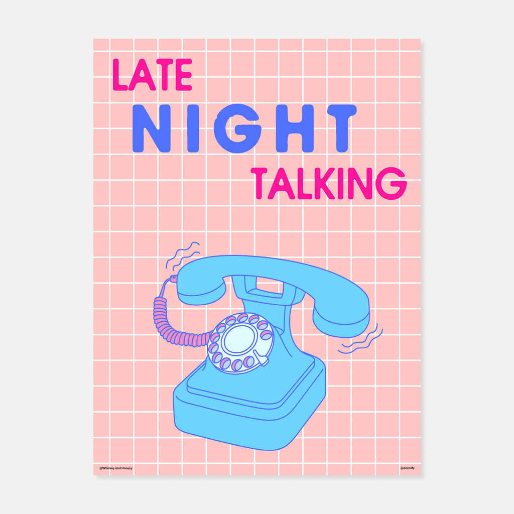 Late Night Talking Print by Whiskey and Honey | Dorm Essentials – Dormify