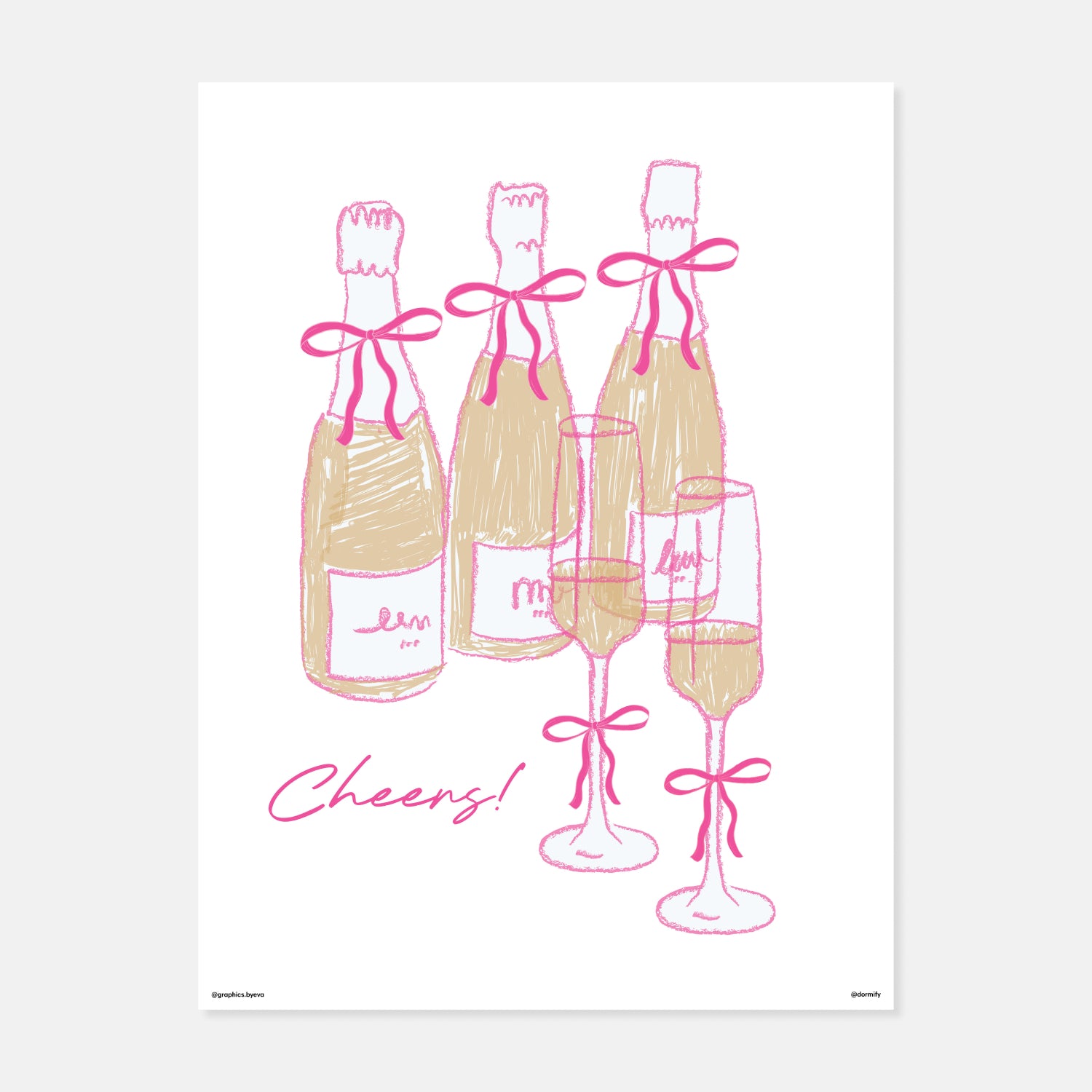 Cheers Print by Graphics by Eva | Dorm Essentials - Dormify