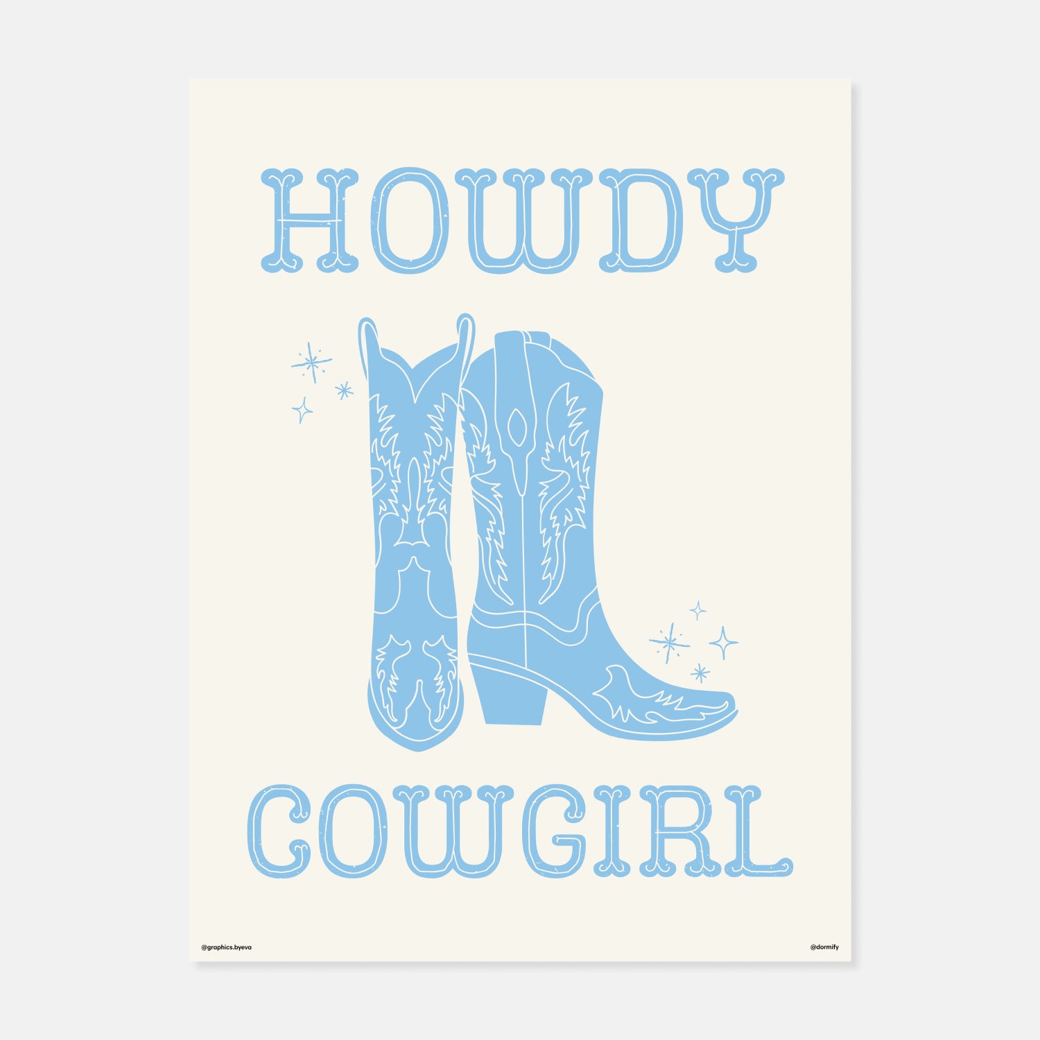 Howdy Print by Graphics by Eva | Dorm Essentials - Dormify