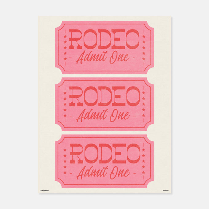 Rodeo Ticket Print by Poppy.PNG | Dorm Essentials – Dormify