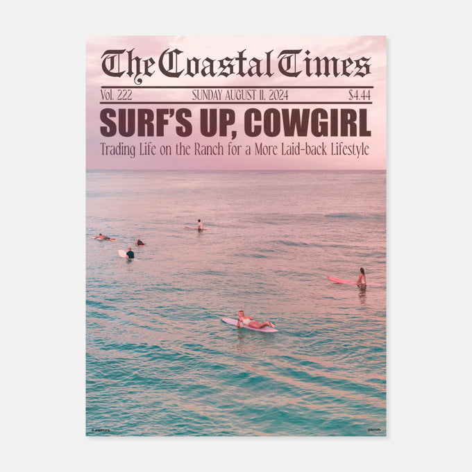 Sunrise Surf Newspaper Print by Poppy.PNG | Dorm Essentials – Dormify