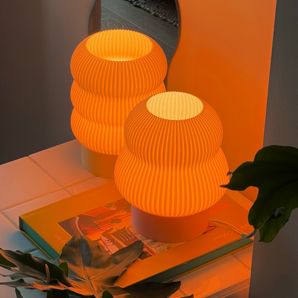 Poly Table Lamp | Dorm Essentials - Peach - Dormify