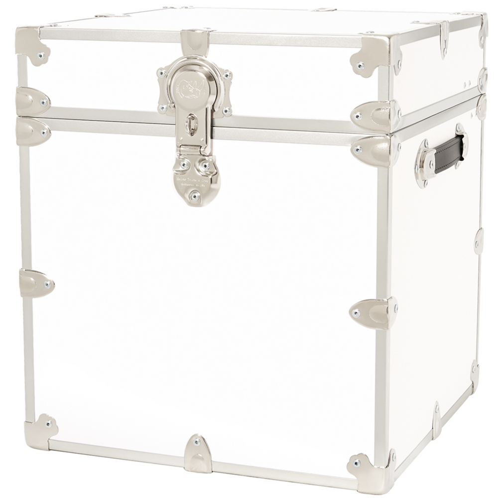 Rhino Vinyl Cube Trunk with Silver Trim | Dorm Essentials – Dormify