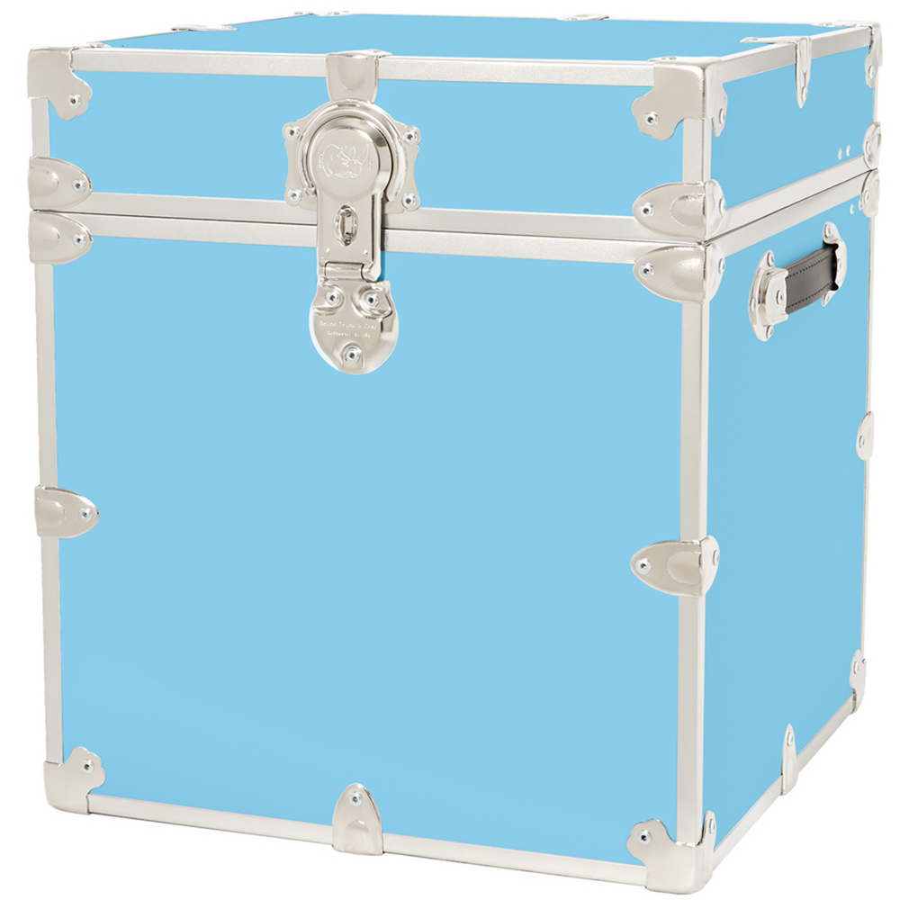 Rhino Vinyl Cube Trunk with Silver Trim | Dorm Essentials – Dormify