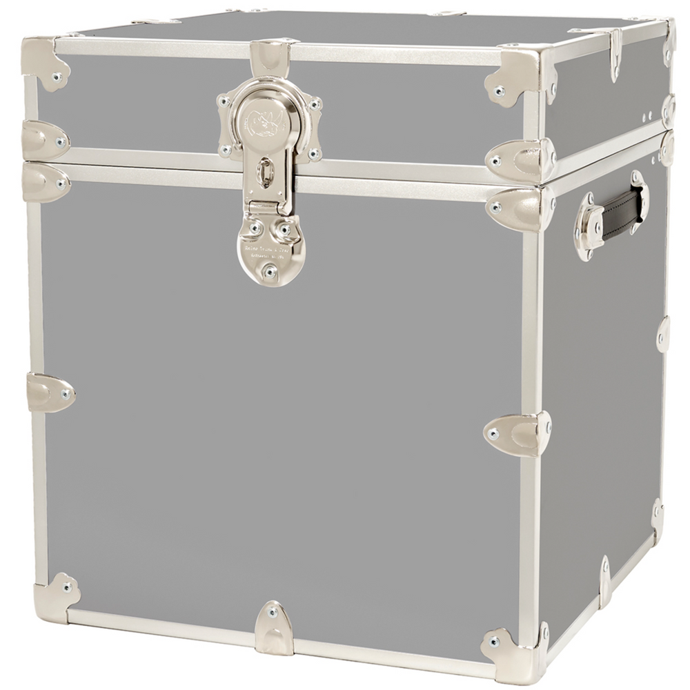 Rhino Vinyl Cube Trunk with Silver Trim | Dorm Essentials – Dormify