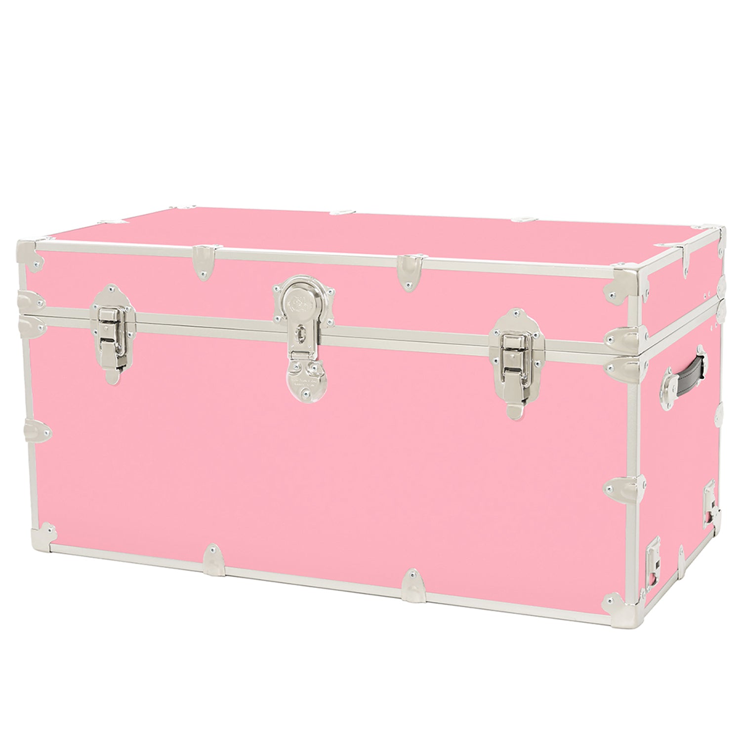 Rhino XXL Vinyl Trunk with Silver Trim | Dorm Essentials - Pink - Dormify