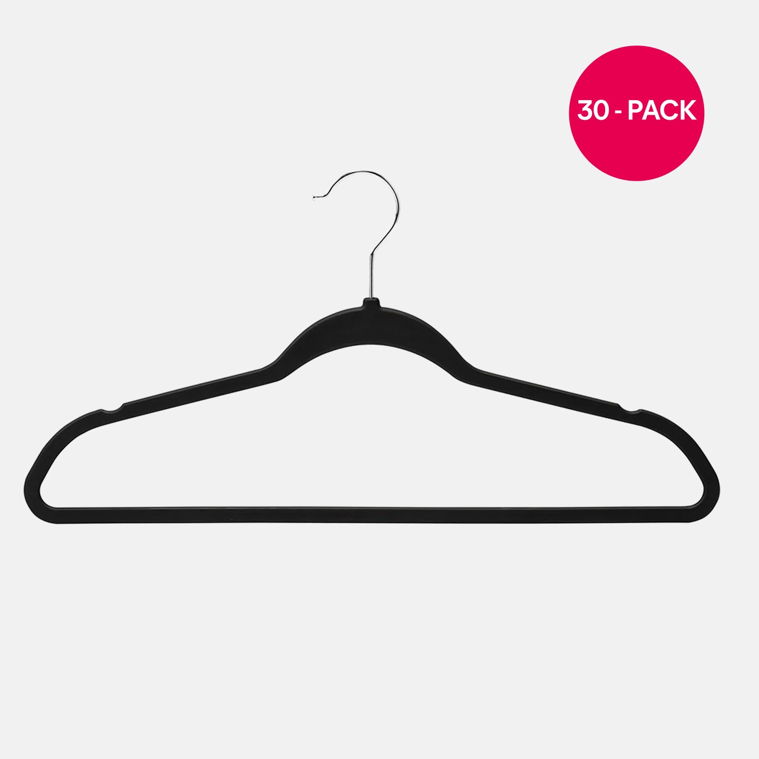 30-Pack Slim Profile Rubber Hangers | Dorm Essentials - Dormify