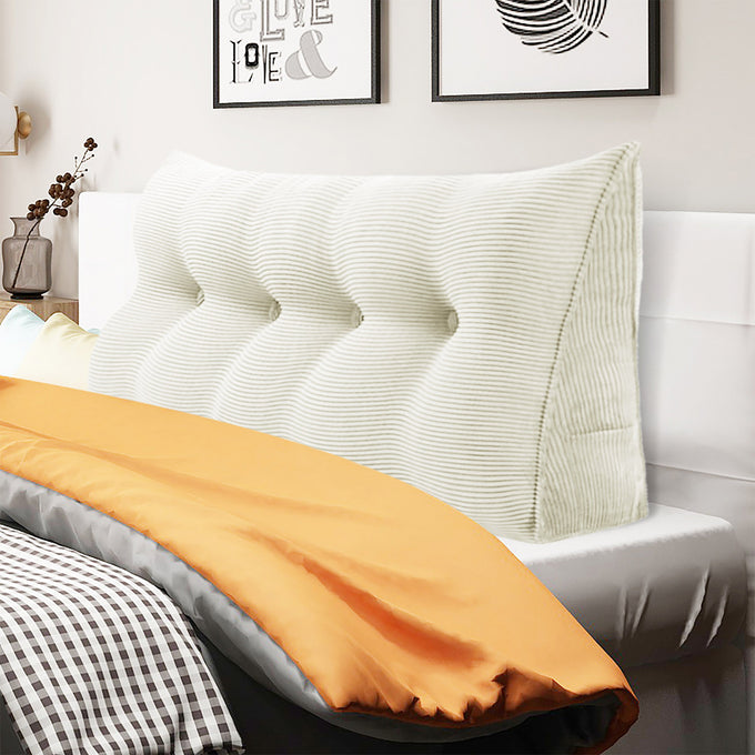 Triangular Headboard Corduroy Wedge Pillow | Dorm Essentials – Dormify