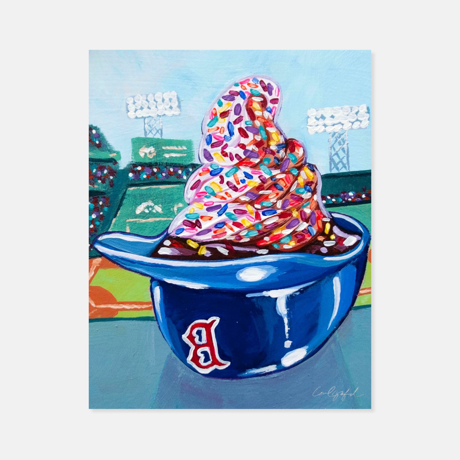 Red Sox Ice Cream Helmet Print - Dormify
