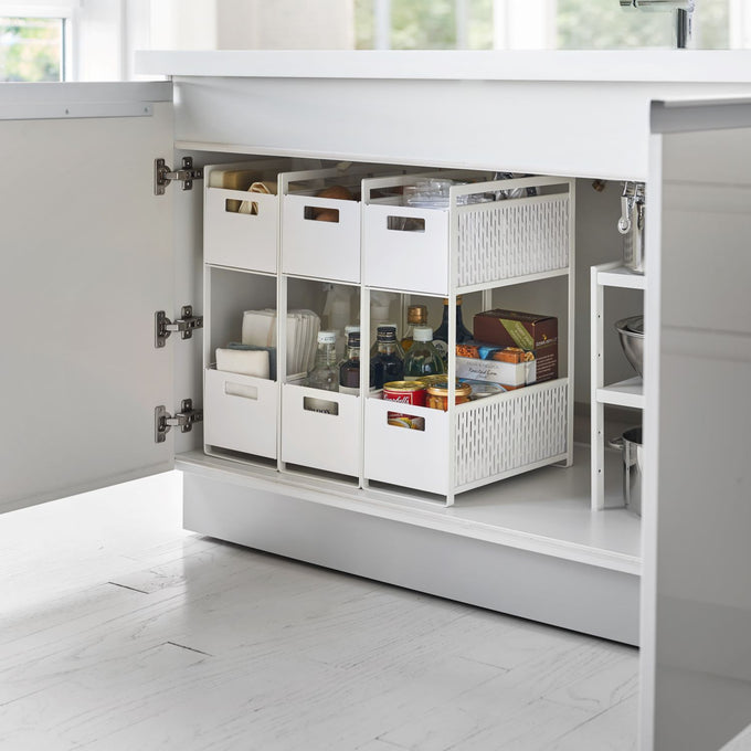 Two Tier Cabinet Storage Basket | Dorm Essentials – Dormify