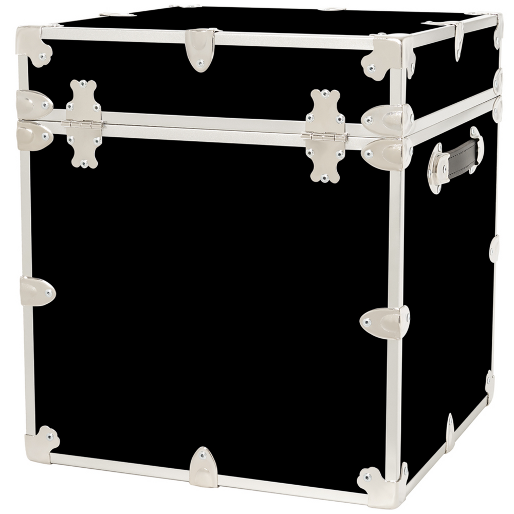 Rhino Vinyl Cube Trunk with Silver Trim | Dorm Essentials – Dormify