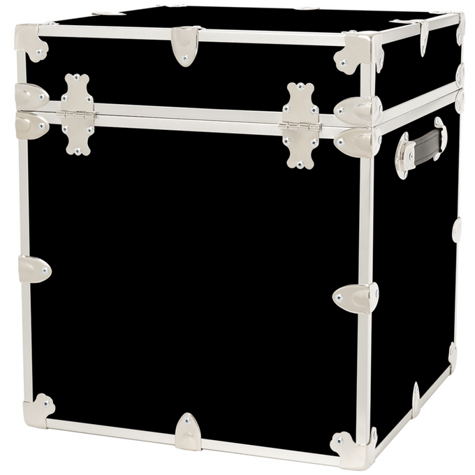 Rhino Vinyl Cube Trunk with Silver Trim | Dorm Essentials – Dormify