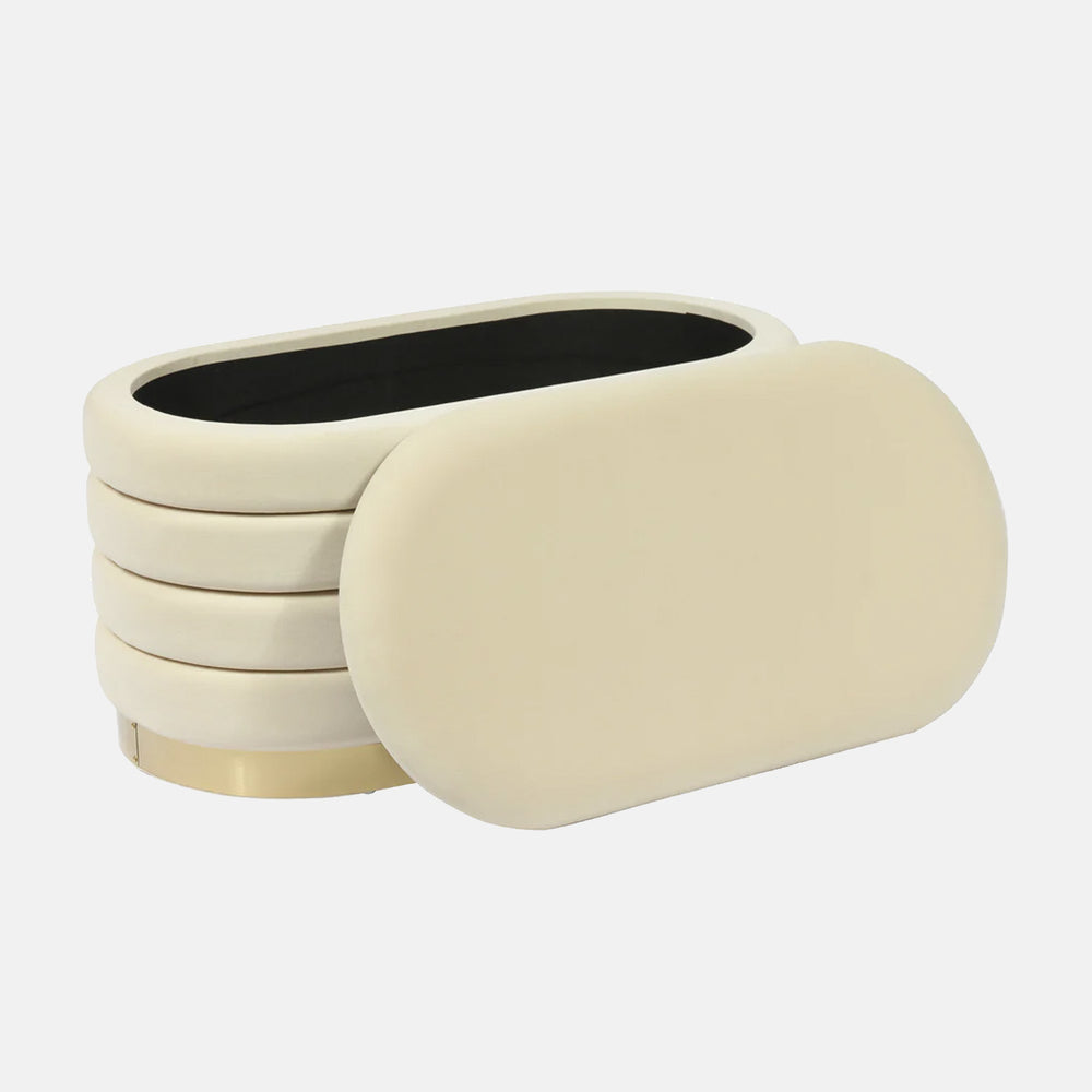 Gold Accent Velvet Deep Storage Bench | Dorm Essentials – Dormify