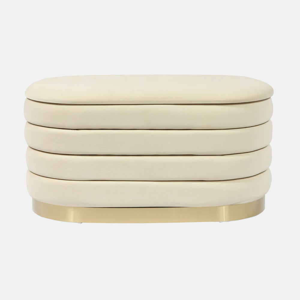 Gold Accent Velvet Deep Storage Bench | Dorm Essentials – Dormify