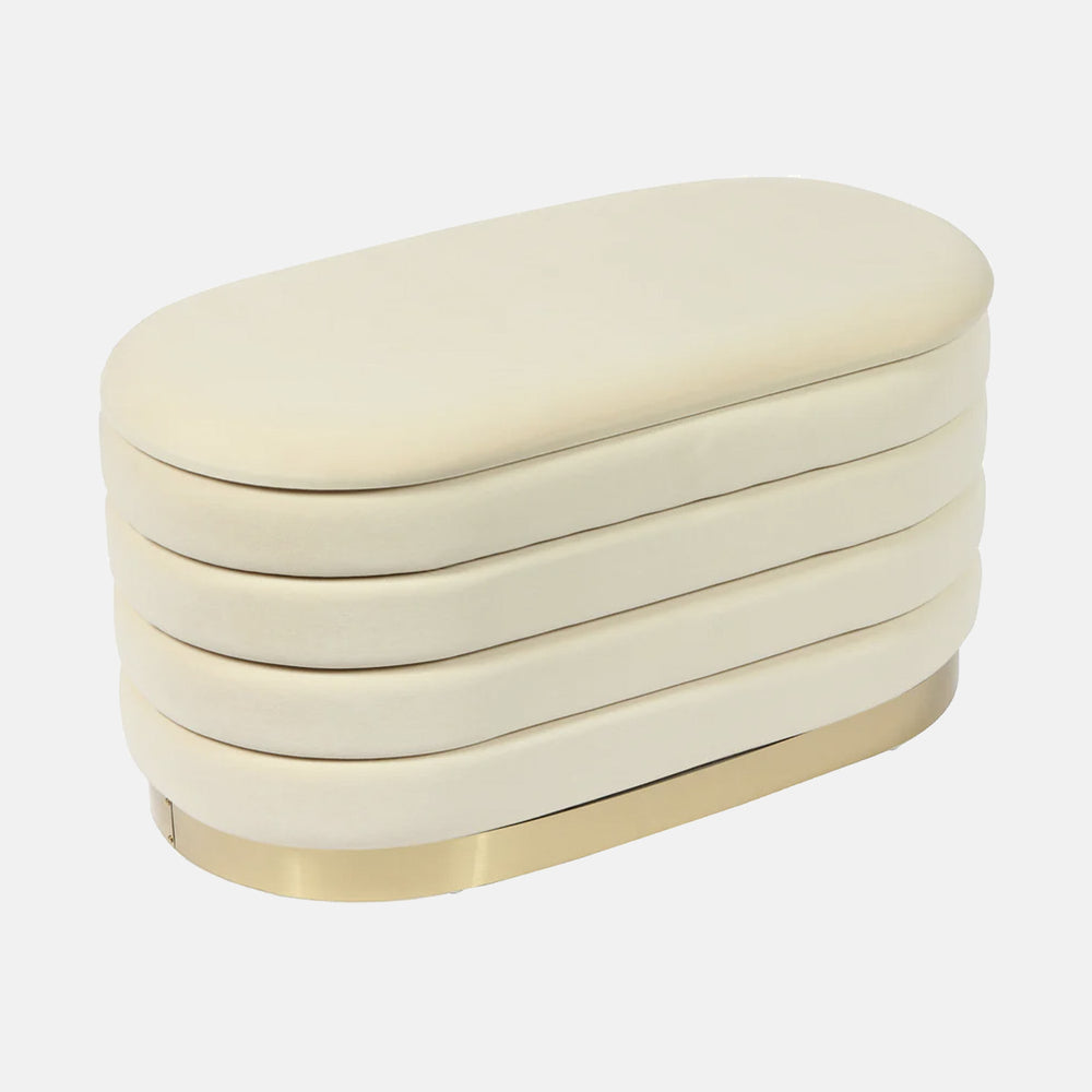 Gold Accent Velvet Deep Storage Bench | Dorm Essentials – Dormify