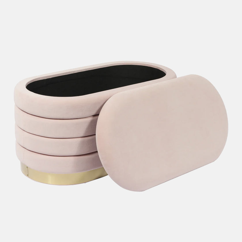 Gold Accent Velvet Deep Storage Bench | Dorm Essentials – Dormify