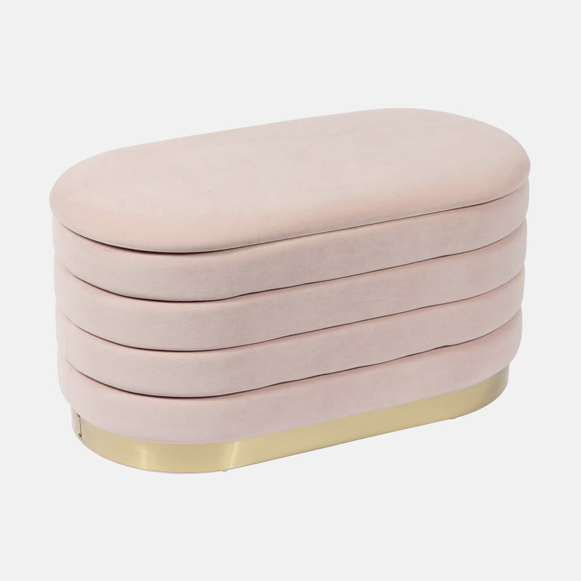 Gold Accent Velvet Deep Storage Bench | Dorm Essentials – Dormify