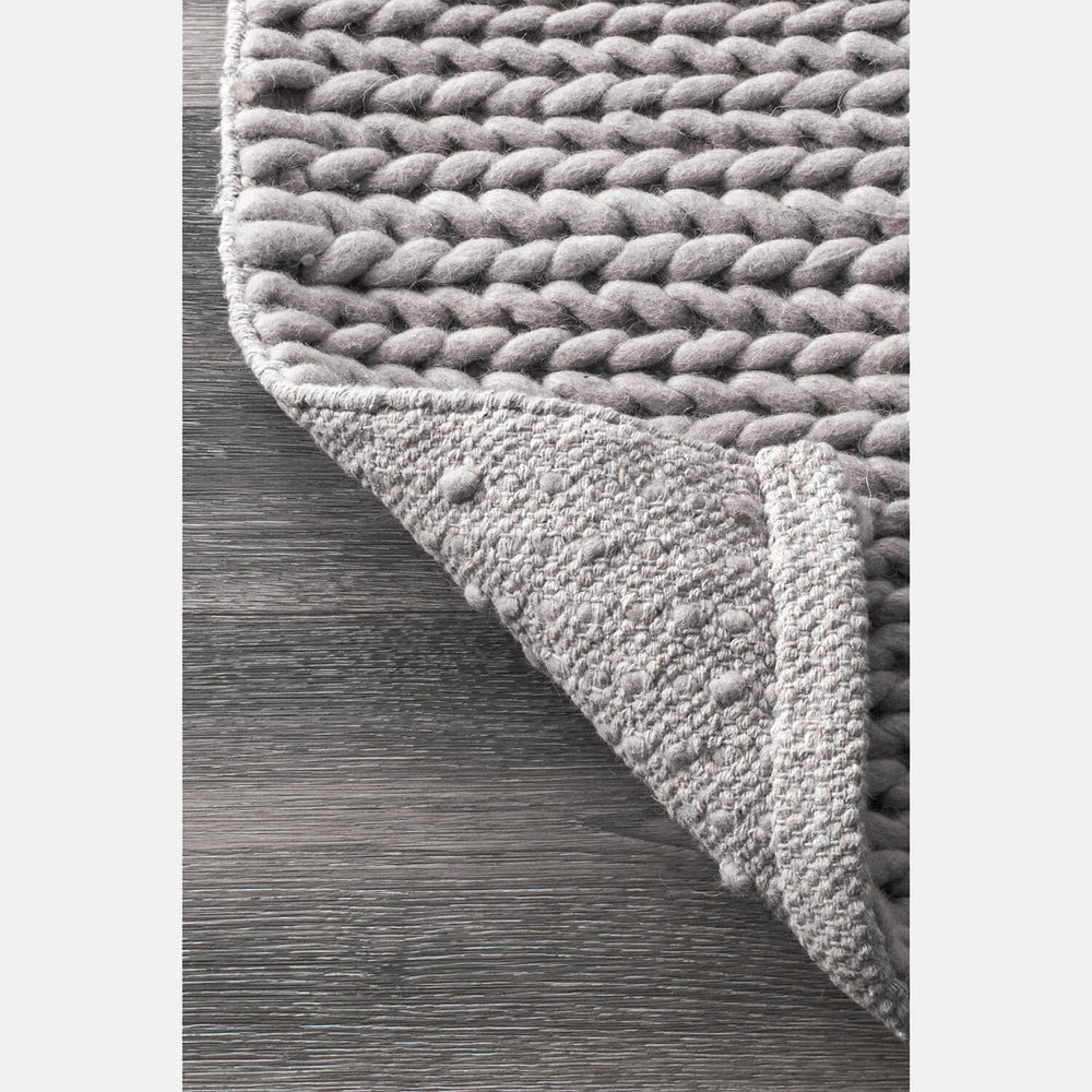 Dormify Hand Woven Chunky Cable Area Rug | Dorm Essentials - Medium ...