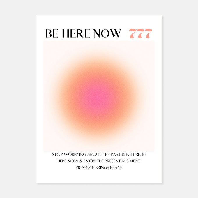 Be Here Now Angel Number 777 by Melissa Wanbon | Dorm Essentials – Dormify