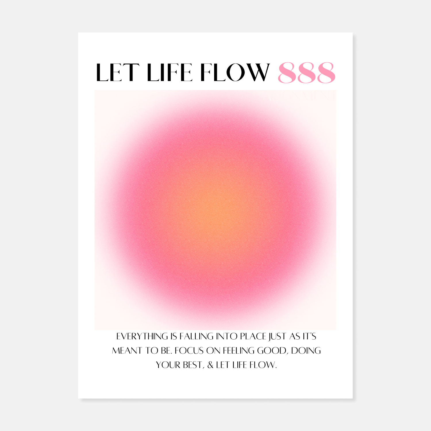 Let Life Flow Angel Number 888 by Melissa Wanbon | Dorm Essentials - Dormify